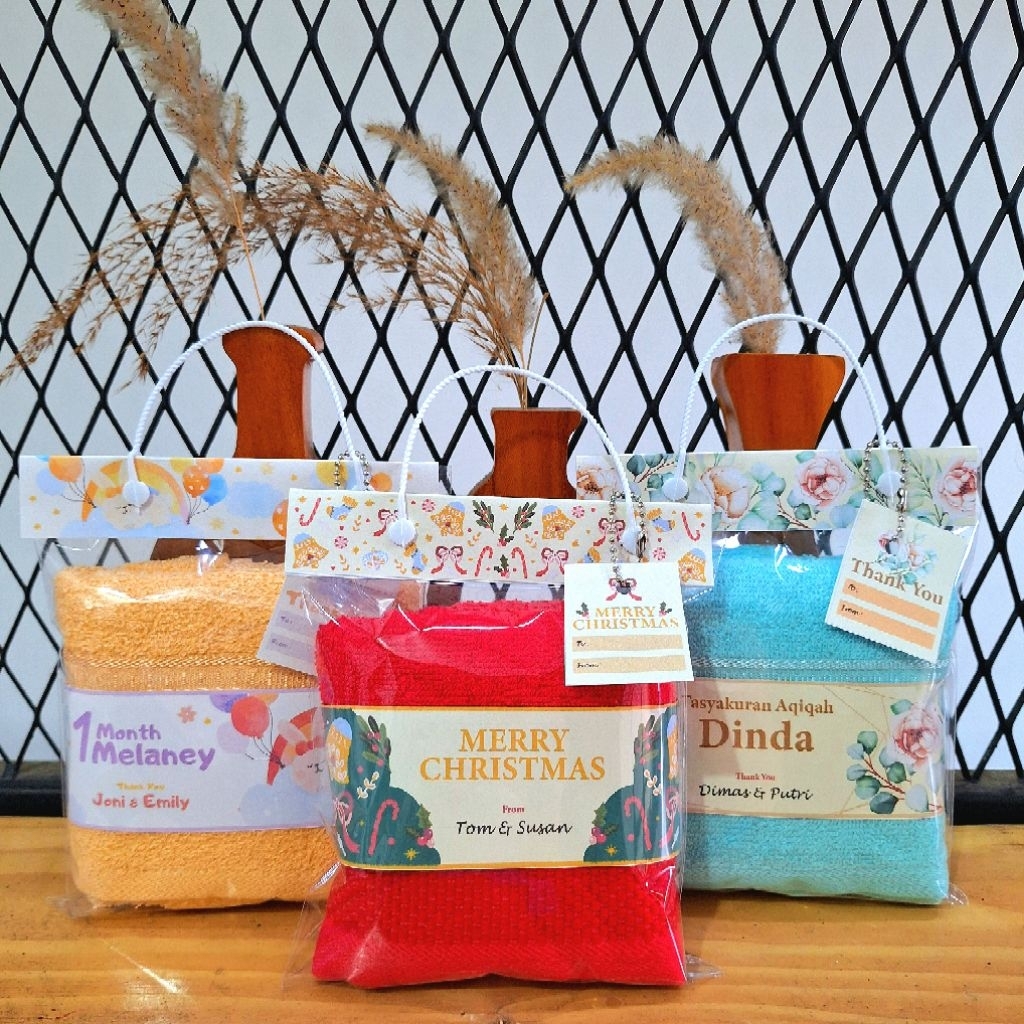 Jual SOUVENIR HAMPERS HANDUK 30 X 70 MERAH PUTIH FREE DESIGN BELT ...
