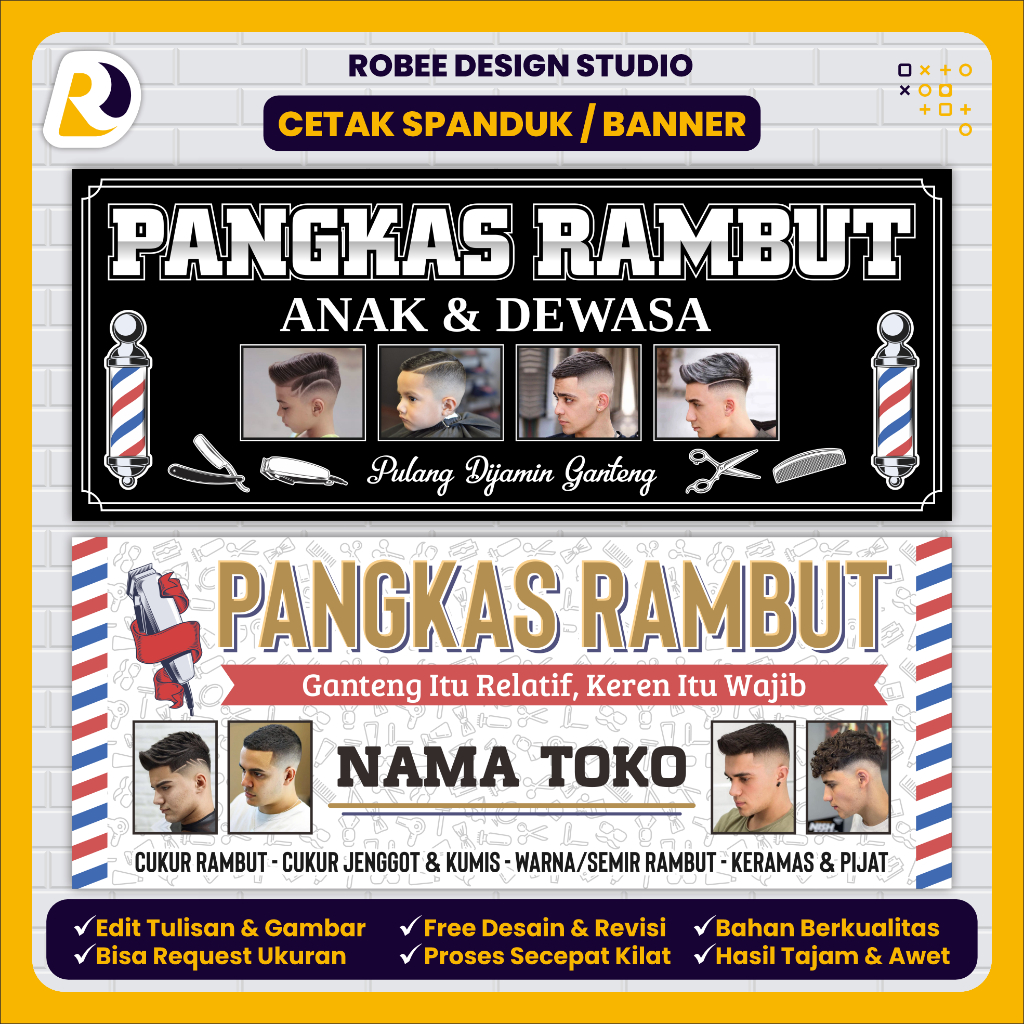 Jual Spanduk Banner Pangkas Rambut Pria / Barbershop | Shopee Indonesia
