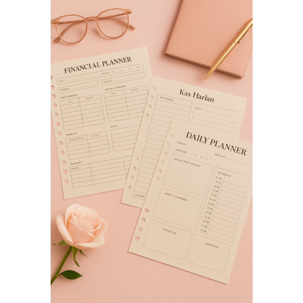 Jual Loose Leaf Planner A5 – 4 Motif Cetak Bolak-Balik | Bookpaper ...