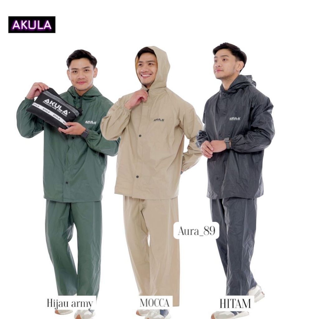 Jual AKULA Jas Hujan Premium Original 100% Setelan Dewasa Tebal Kualitas Bagus Anti Rembes ...