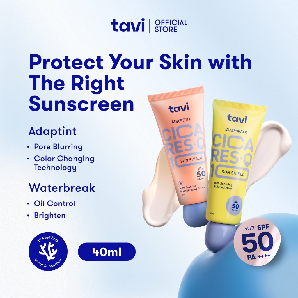 Jual [NEW! TWINPACK] TAVI CICA RES-Q10 Water Break & AdapTint Sun ...