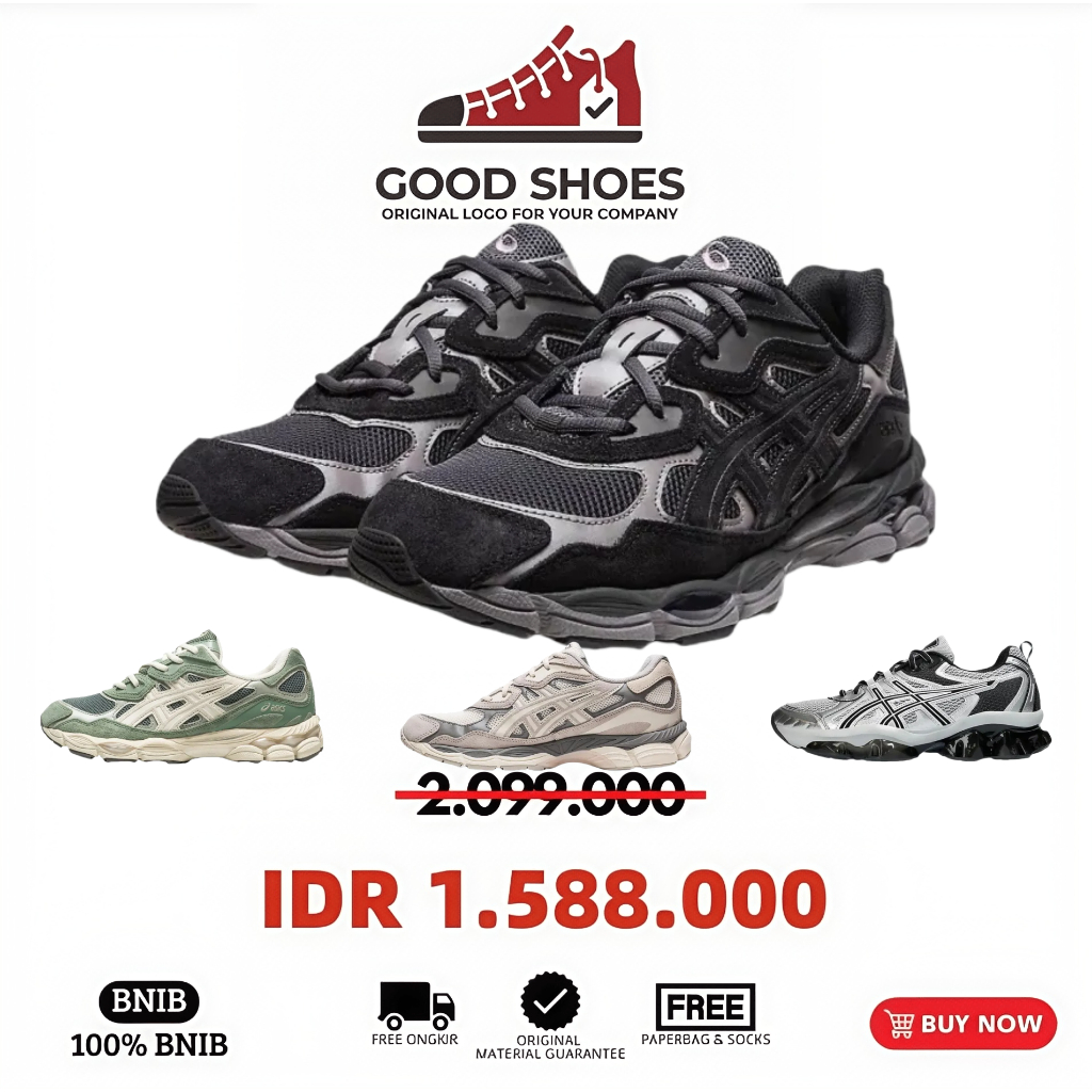 Jual COD Asics GEL - NYC Sepatu Lari Retro Unisex: Fitur Anti - Slip ...