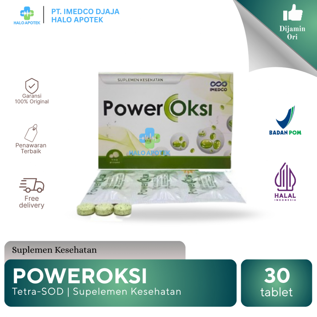 Jual PowerOksi 1 Box Isi 30 Tablet - Suplemen Kesehatan Tubuh | Shopee ...