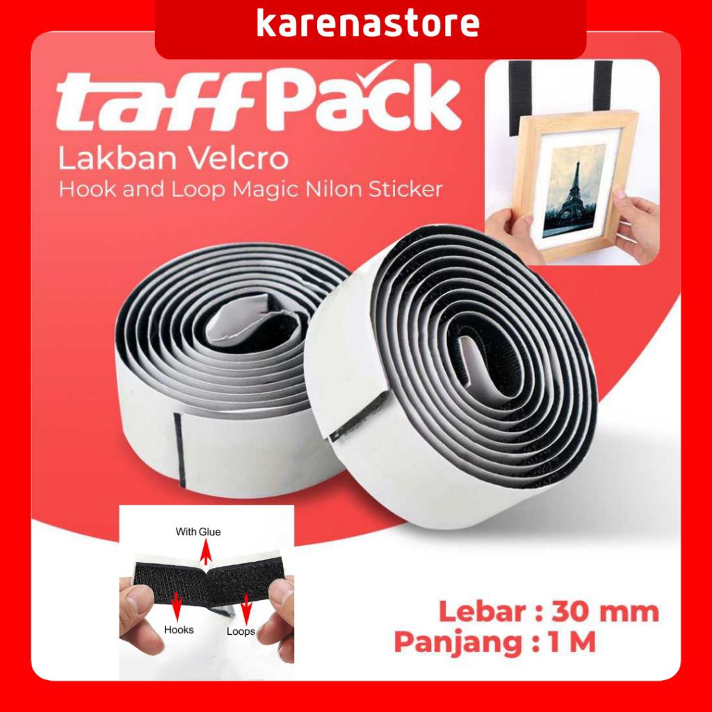 Jual Lakban Velcro Hook and Loop Magic Nilon Sticker 1M - ZNK006 | Shopee Indonesia