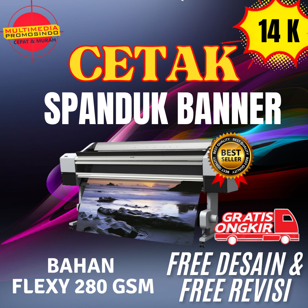 Jual Cetak Banner / Spanduk MMT Custom – Mulai 14Rb/m² | Gratis Desain ...