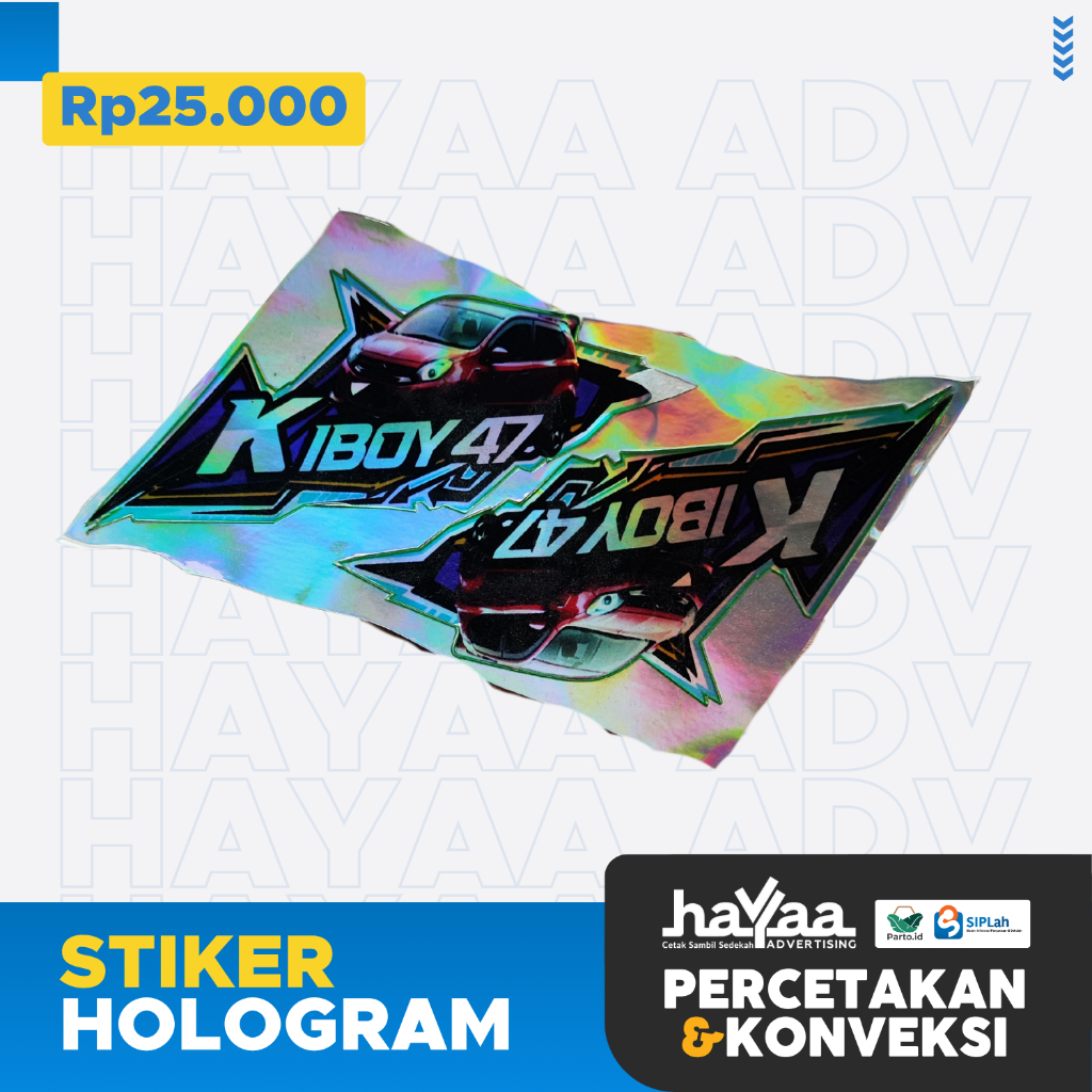 Jual Stiker Hologram Racing Keren / Stiker Mobil Motor Cutting Pelangi ...