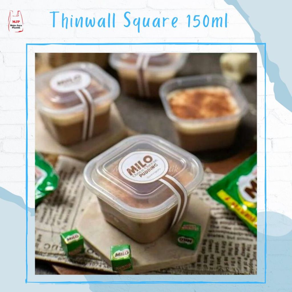 Jual (25PCS) Thinwall Square Mini 120ML 150ML 120ml Cup Dessert Food ...
