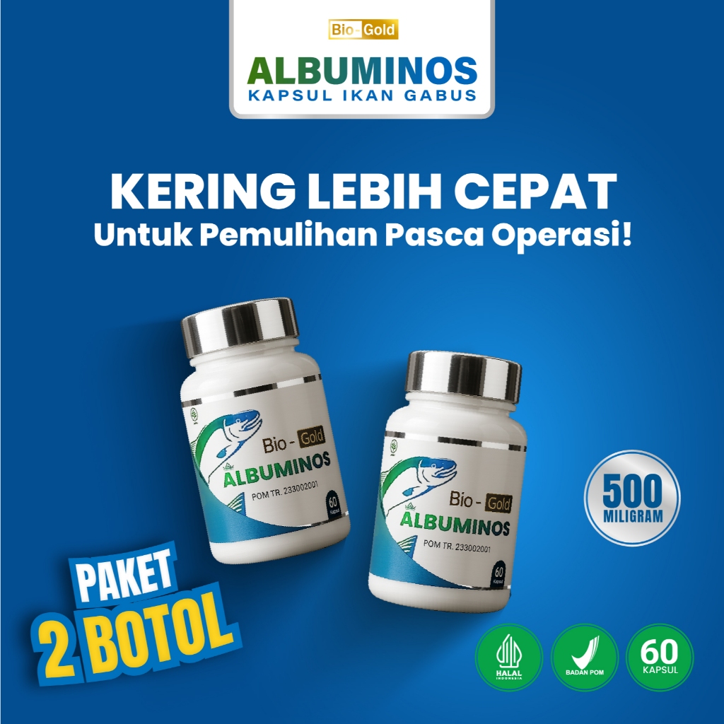 Jual 【 Paket 2 Botol 】Albuminos Kapsul Ekstrak Ikan Gabus Albumin ...
