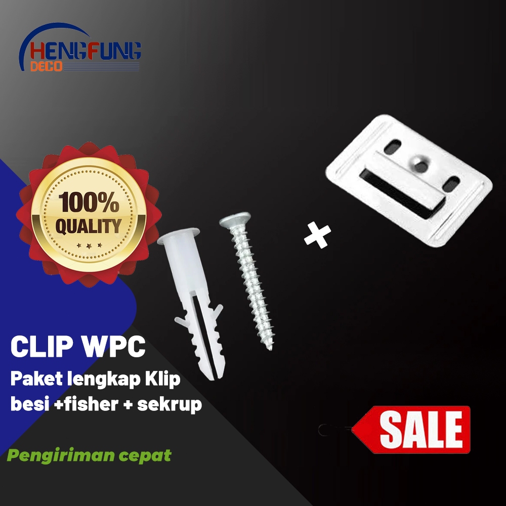 Jual 20 pcs Wood Pannel WPC Klip Besi Wallpanel BuckleBracket Clip ...