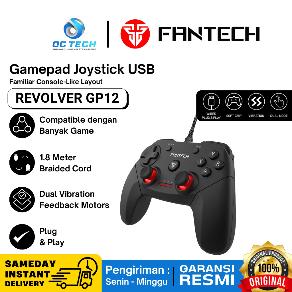 Jual Fantech REVOLVER GP12 Gaming Controller Gamepad Joystick USB Wired ...