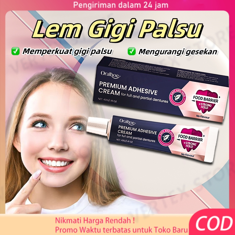Jual Oralhoe Perekat Gigi Palsu Lem Gigi Palsu Adhesive Cream Denture ...