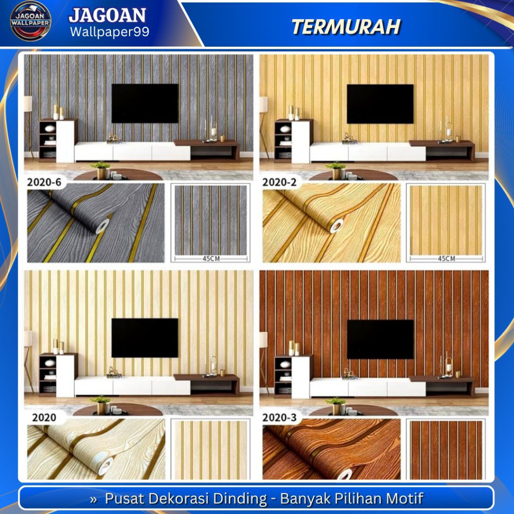 Jual Wallpaper Dinding 3D Panel Kayu AESTHETIC ELEGAN Wallpaper Dinding ...