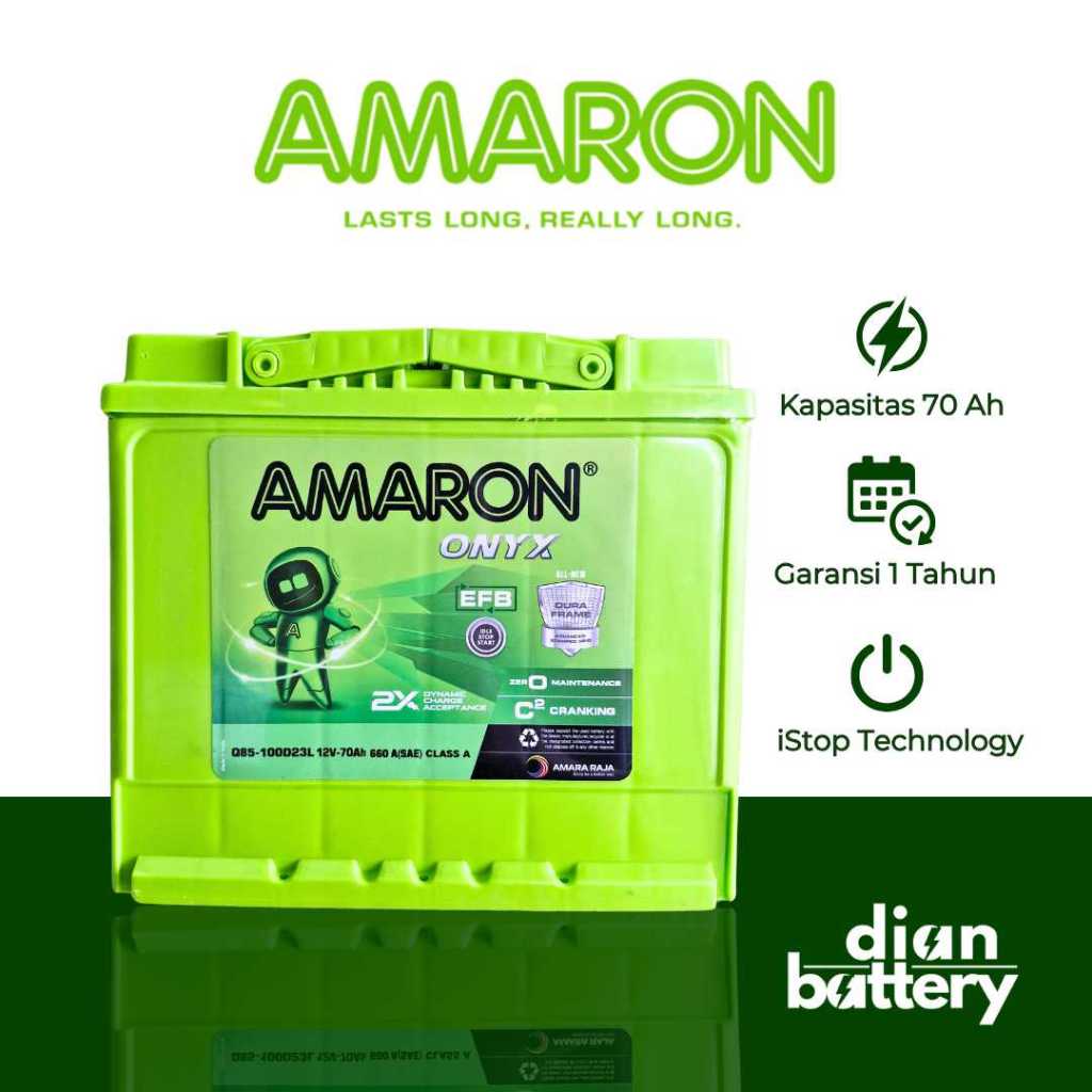 Jual AMARON ONYX Q85 Aki Mobil Mazda CX3, Mazda CX5, Mazda Biante, Mazda 2 Skyactive - iStop ...