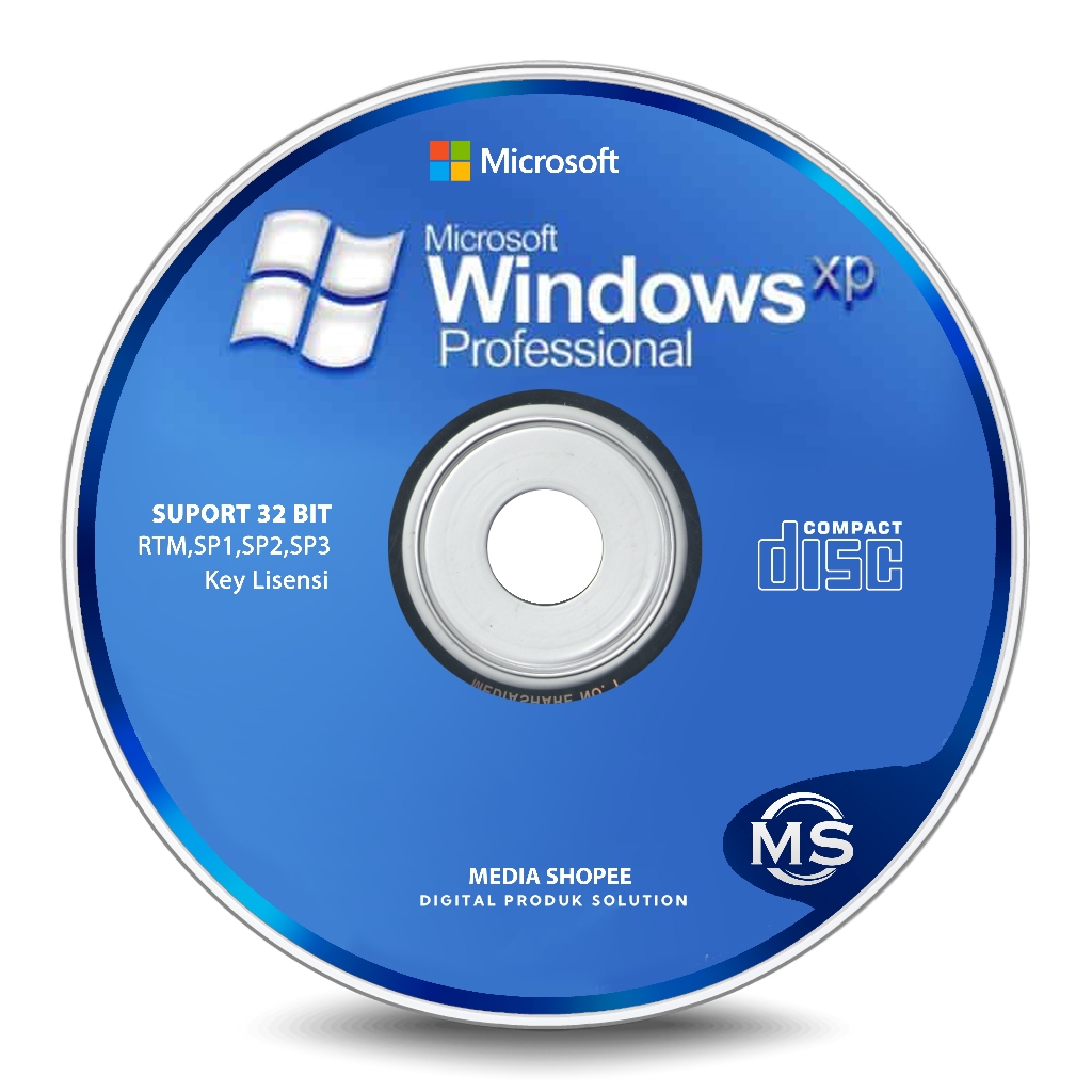 Jual CD/DVD Microsoft® Windows® XP Professional RTM SP1 SP2 SP3 ...