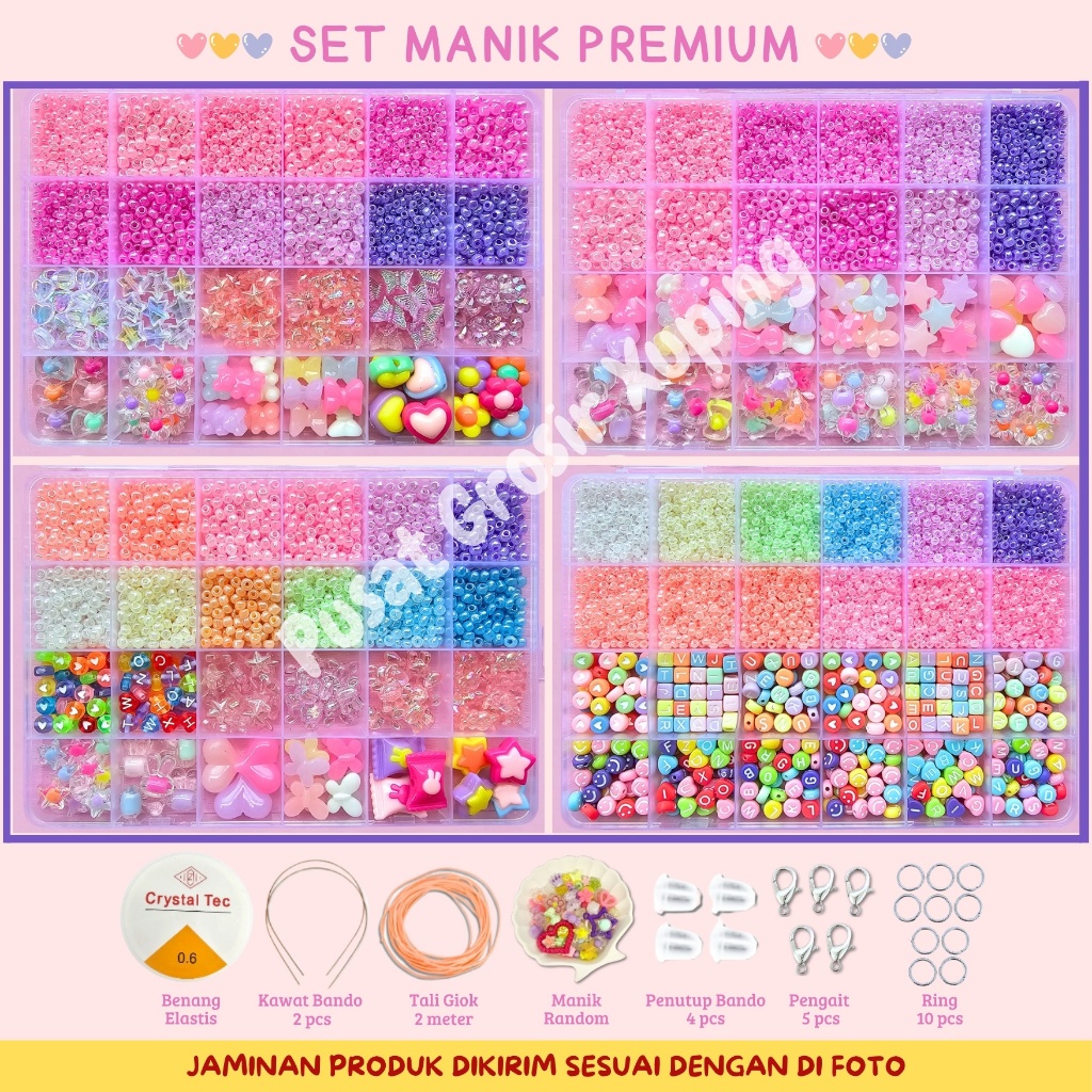 Jual PGX - DIY Craft Kit Gelang Manik Manik Aesthetic - Manik Manik ...