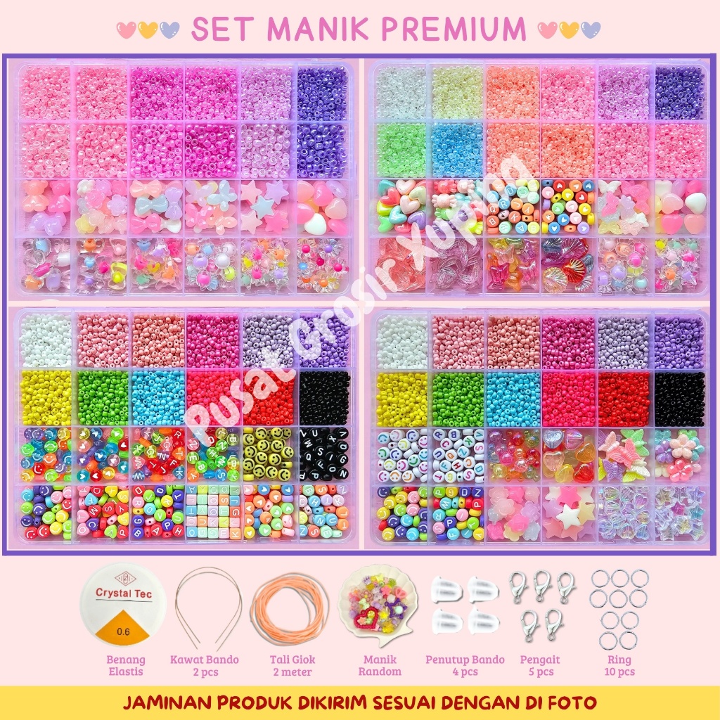 Jual PGX - DIY Craft Kit Gelang Manik Manik Aesthetic - Manik Manik ...