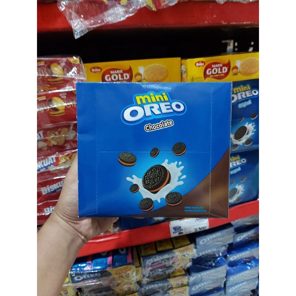 Jual BISKUIT OREO MINI ORIGINAL / CHOCOLATE / STRAWBERRY ISI 10 PCS ...