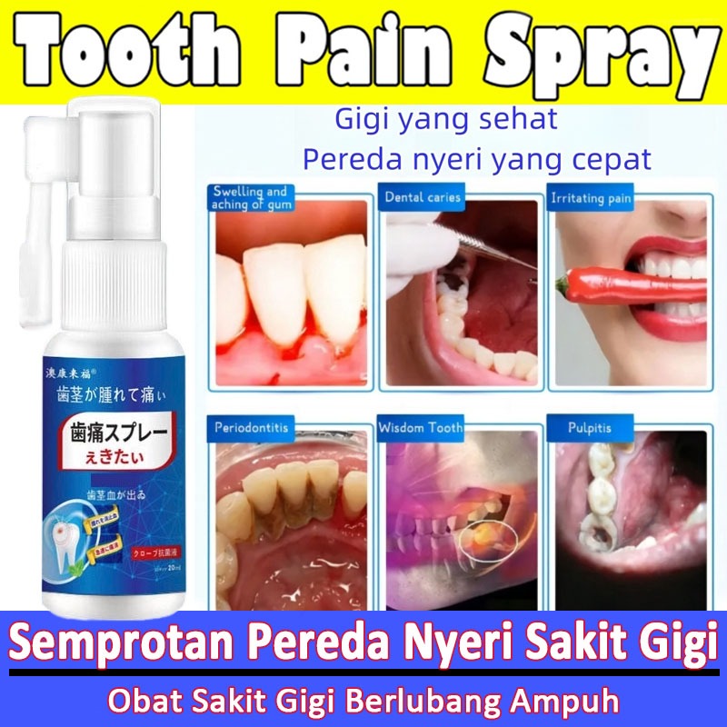 Jual Toothache Spray Toothache Pain Reliever for adults / Obat Sakit ...