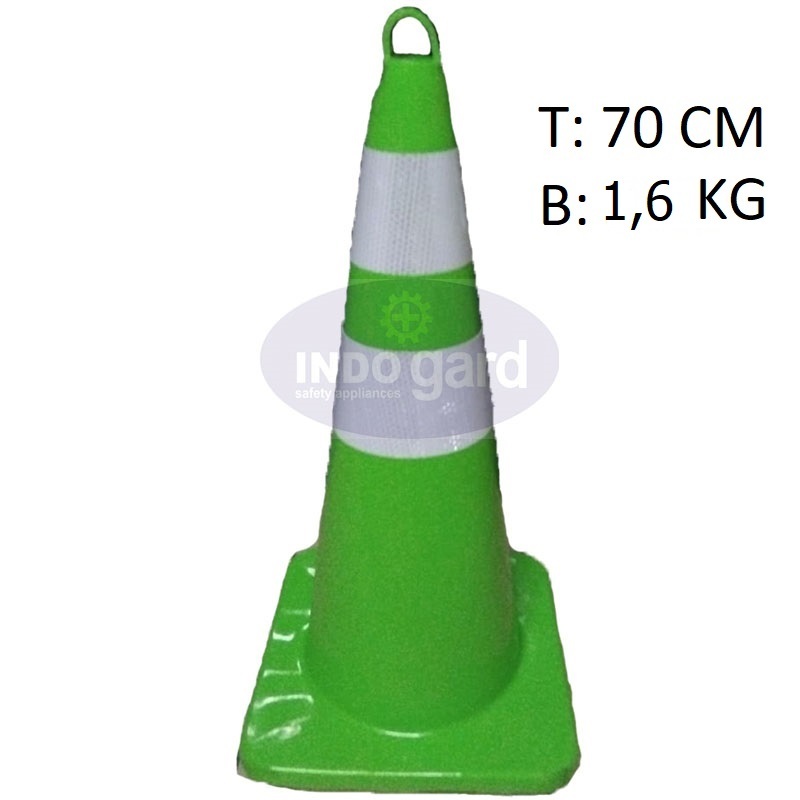 Jual Traffic Safety Cone 70cm,Kerucut Parkir,Pembatas Jalan,Green Hijau ...