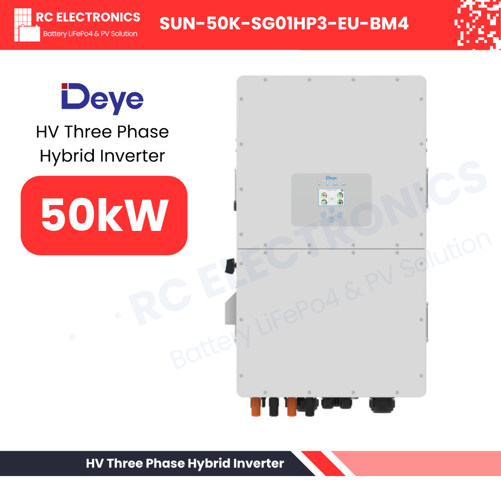 Jual Deye Hybrid On Off Grid Inverter 50KW Three Phase HV | SUN-50K-SG01HP3-EU-BM4 | Shopee ...