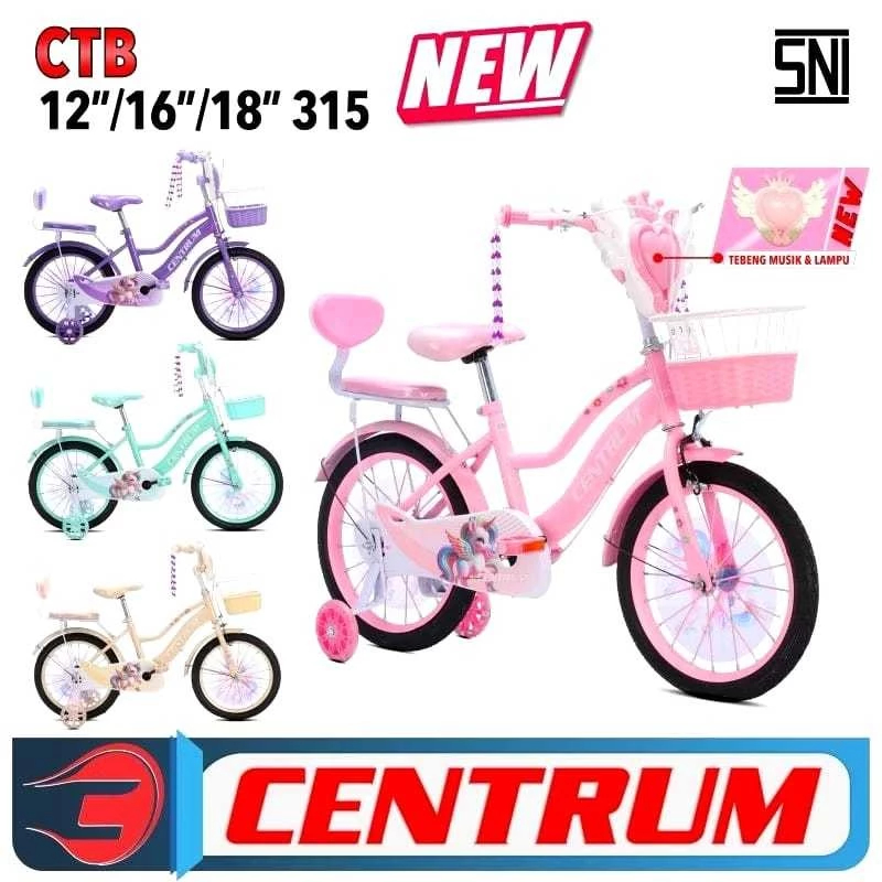 Jual SEPEDA ANAK CEWEK MURAH MINI UK 12, 16, 18 CENTRUM 315 NEW ...