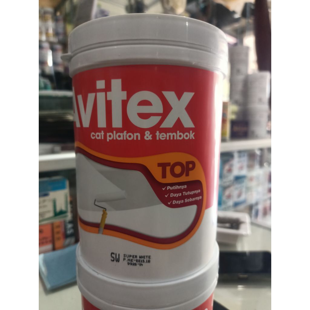 Jual Cat Plafon & Tembok Avitex Top SW 1 Kg | Shopee Indonesia