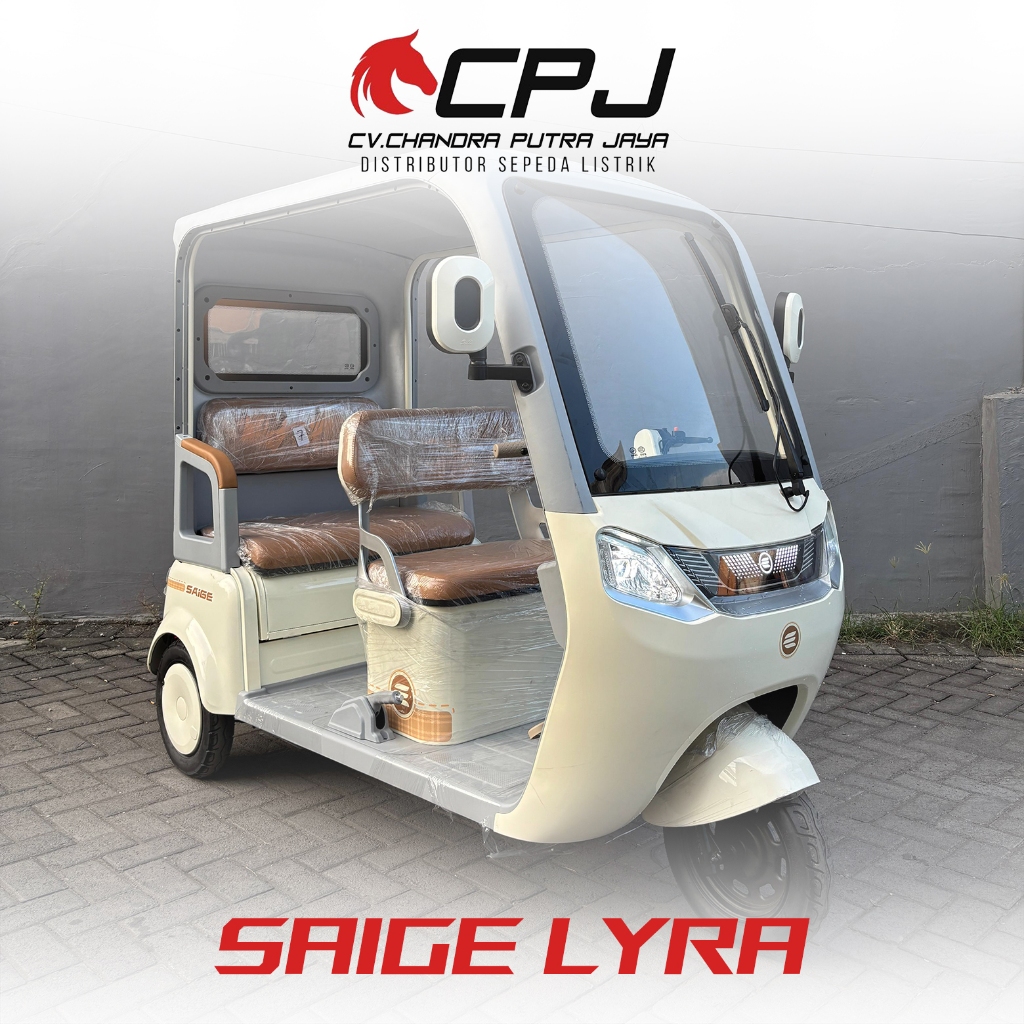 Jual Sepeda Listrik SAIGE LYRA Roda 3 Tirai Penutup Kanan Kiri Garansi ...