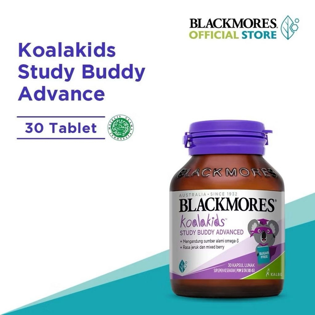Jual BLACKMORES - KOALAKIDS STUDY BUDDY ADVANCE SUGAR FREE 30 KAPSUL ...