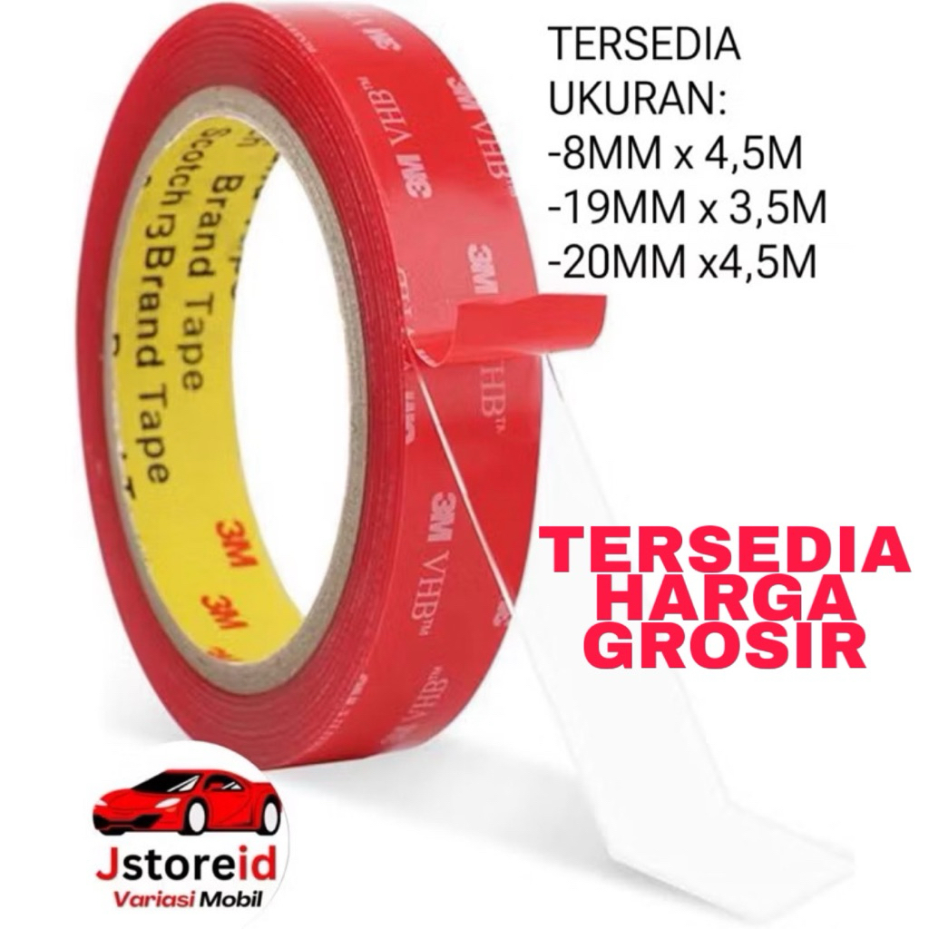 Jual Double Tape 3M PE Foam Busa Putih / Double Tape 3M Silikon 2 Sisi ...