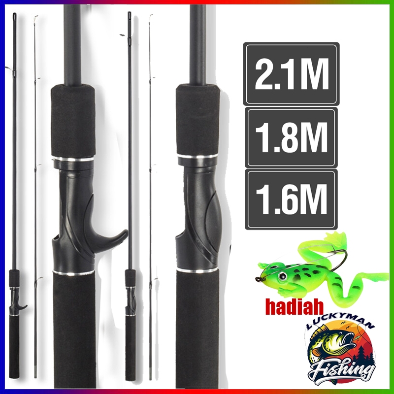 Jual LUCKY MAN 1.8M/2.1m Casting Fishing Rod Max Drag 10kg Fishing ...