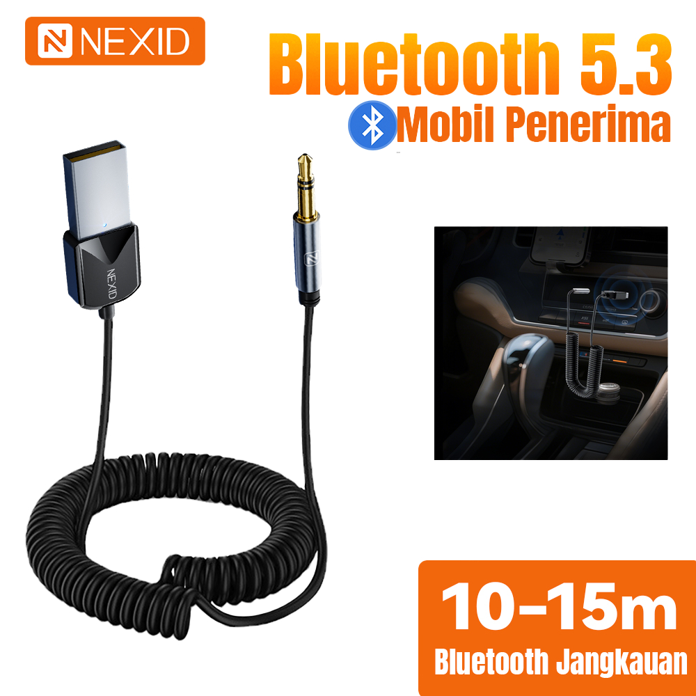 Jual NEXID Aux Bluetooth 5.3 Receiver Mobil Mendukung Panggilan ...