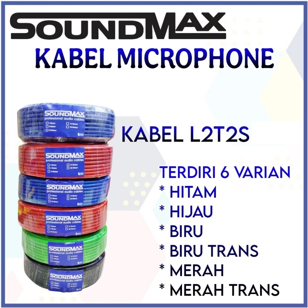 Jual Kabel Microphone - Kabel L2T2S - Kabel Mic Stereo SOUNDMAX 10M 20M ...