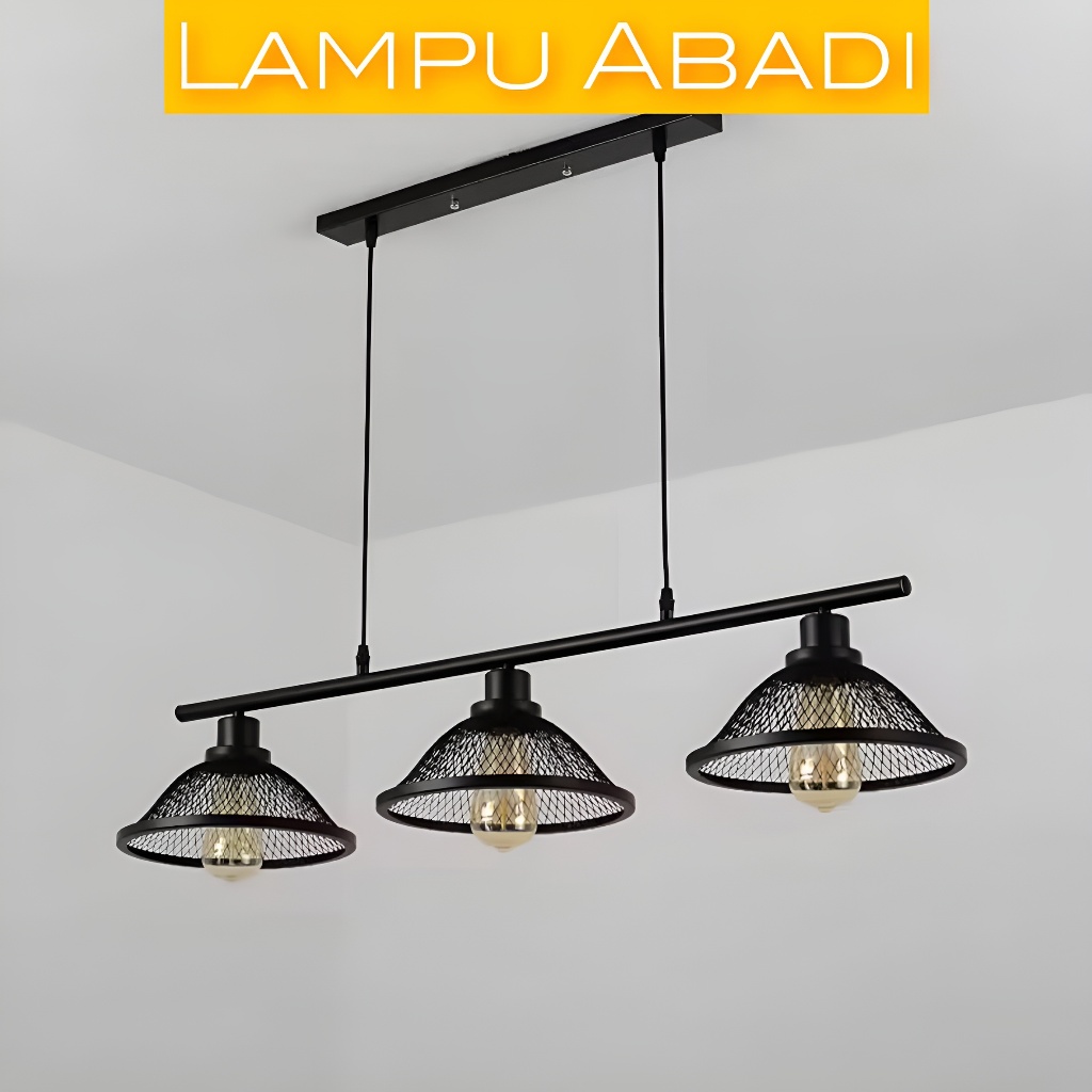 Jual Lampu ABADI Lampu Gantung Retro Industrial Style Gaya Amerika 3 ...