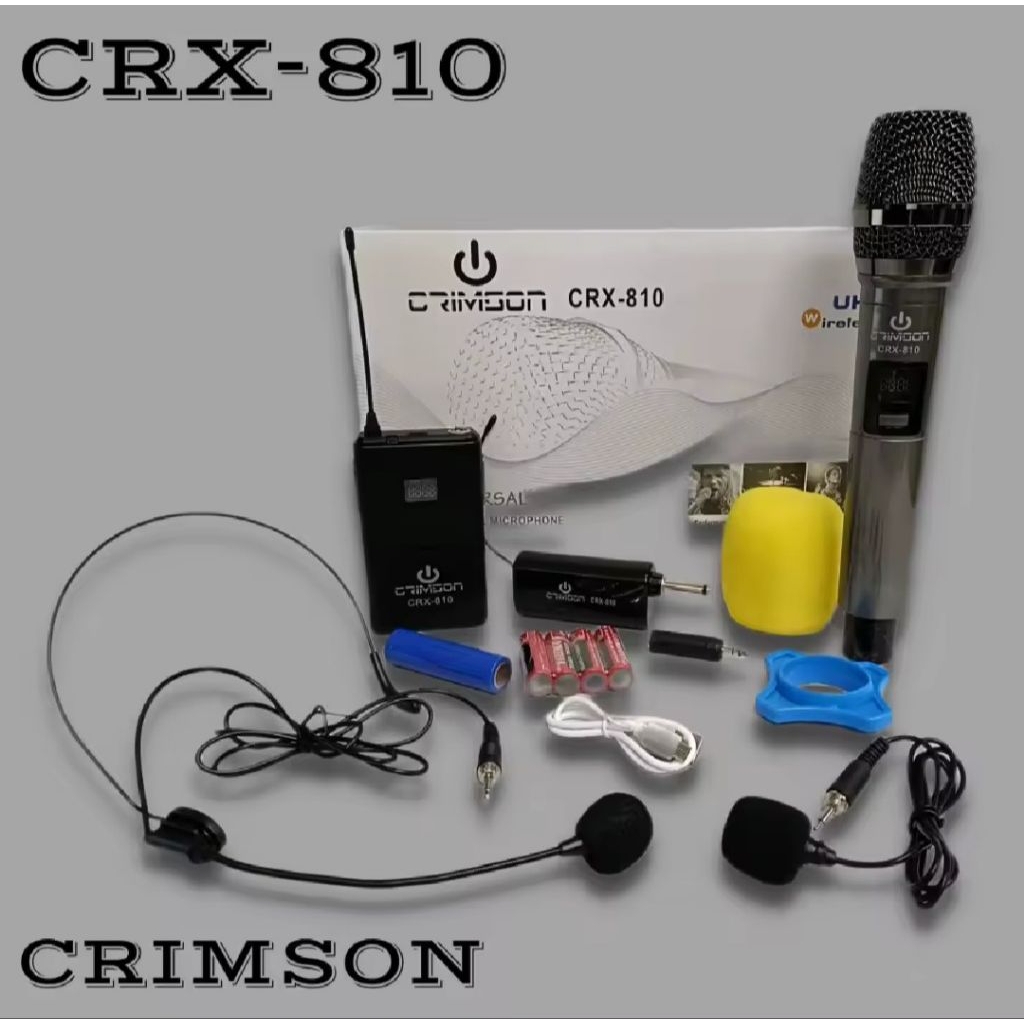 Jual MIC MICROPHONE WIRELESS CRIMSON CRX-810 HANDLE CLIP ON HEADSET ...