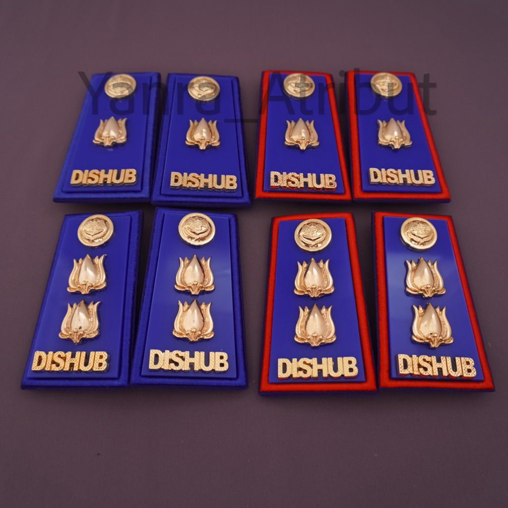 Jual Pangkat Pdh Dishub Perwira Golongan 3D Merah Biru / 4A Merah Biru ...