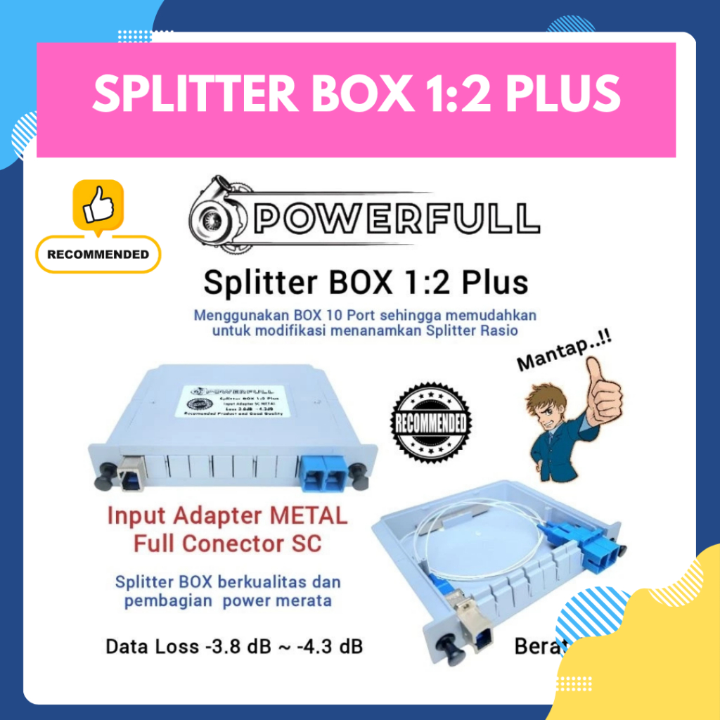 Jual POWERFULL SPLITTER BOX PLUS 1:2 - ORIGINAL | Shopee Indonesia