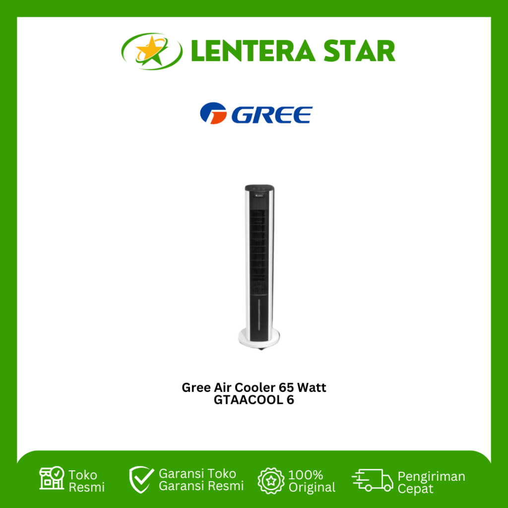 Jual Gree Air Cooler GTAACOOL 6 GTA-ACOOL6 65 Watt Tower Fan Penyejuk ...