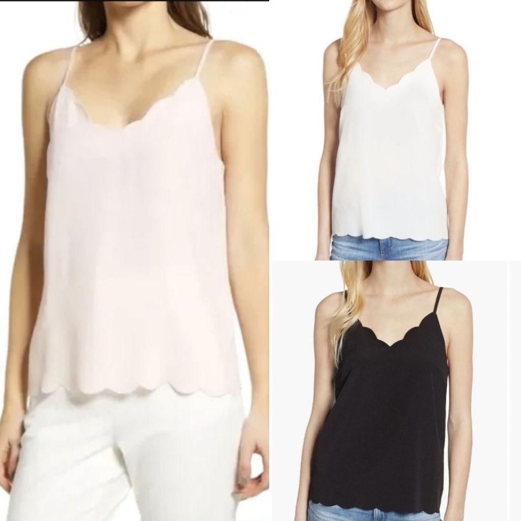 Jual Halogen Scallop Detail Camisole Top | Shopee Indonesia