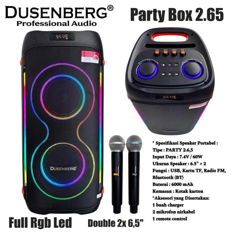 Jual Dusenberg Speaker Portabel Party Box 2.65 Dua Mic Wireless ...