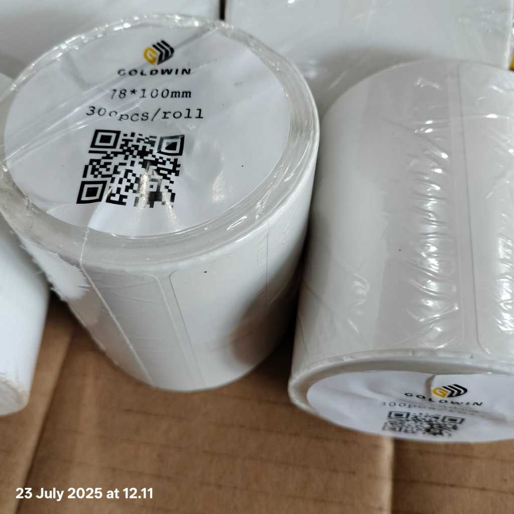 Jual Stiker Label Barcode Thermal 78 x 100 Label Barcode Olshop Label ...