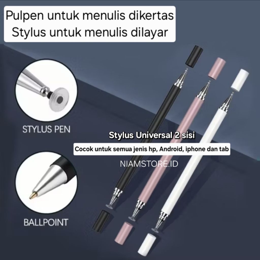 Jual Beli 3pc Harga 10.000/pc | Stylus Pen + Pulpen 2in1 Cocok untuk ...