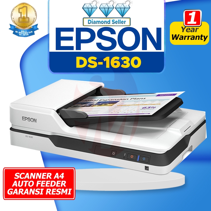 Jual EPSON Scanner DS-1630 Flatbed With Adf A4 Feeder Scan | Shopee ...