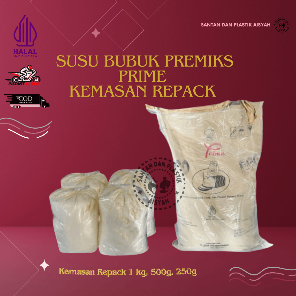 Jual SUSU BUBUK PREMIKS PRIME (KEMASAN REPACK 1 kg, 500 g, 250 g ...