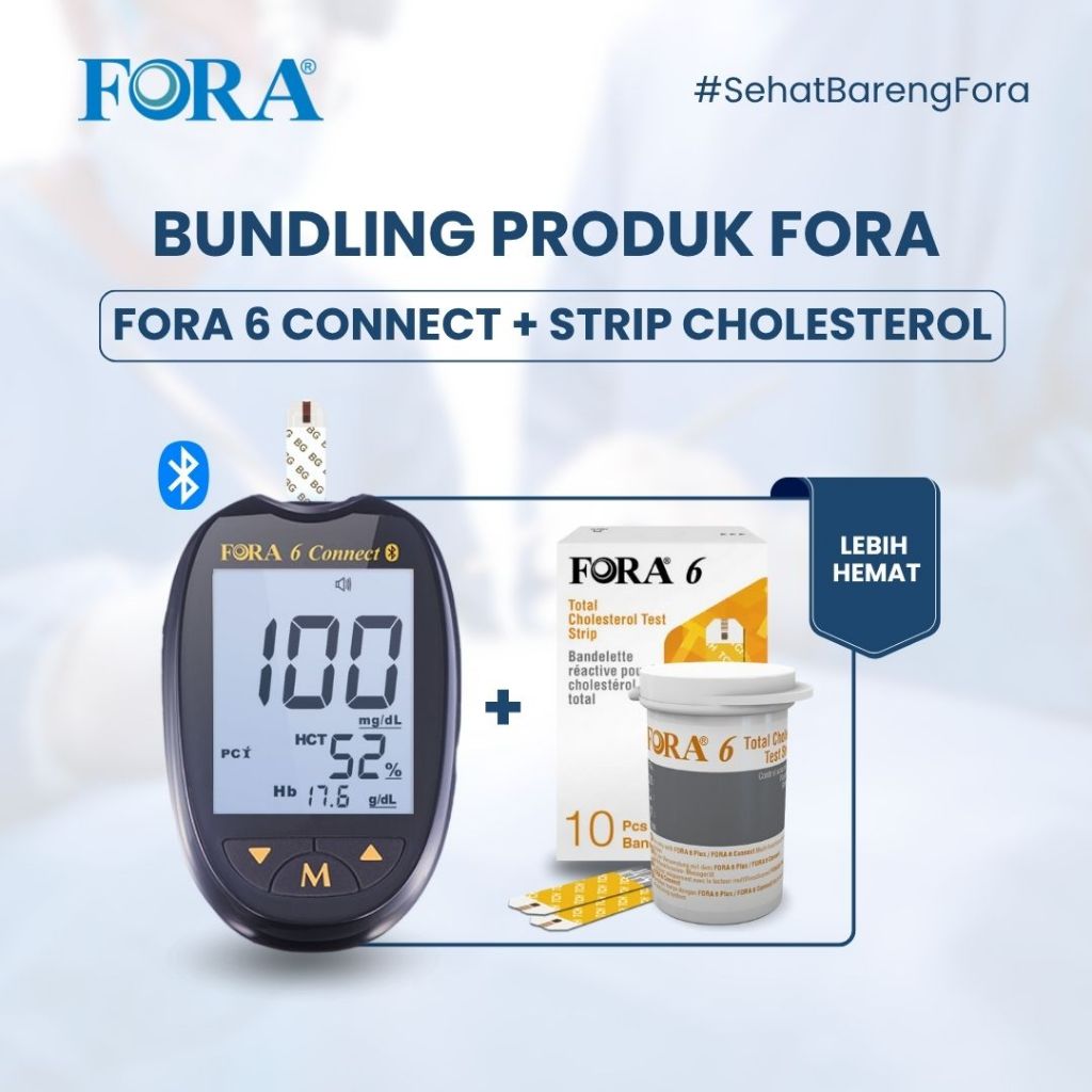 Jual Paket Bundling Fora 6 Connect + Strip Cholesterol (Isi 10 Strip ...