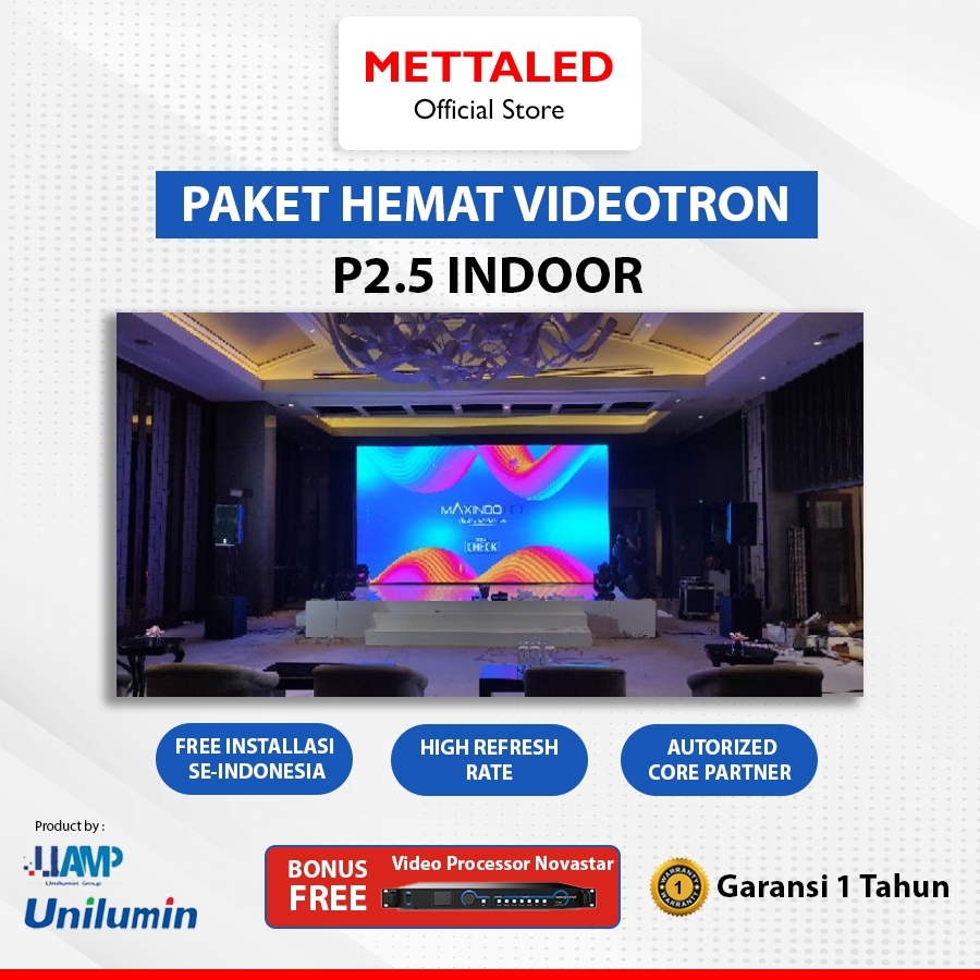 Jual VIDEOTRON P2.5 INDOOR INSTALLASI PERMANEN 384 CM x 192 CM -TALLED GKGD | Shopee Indonesia