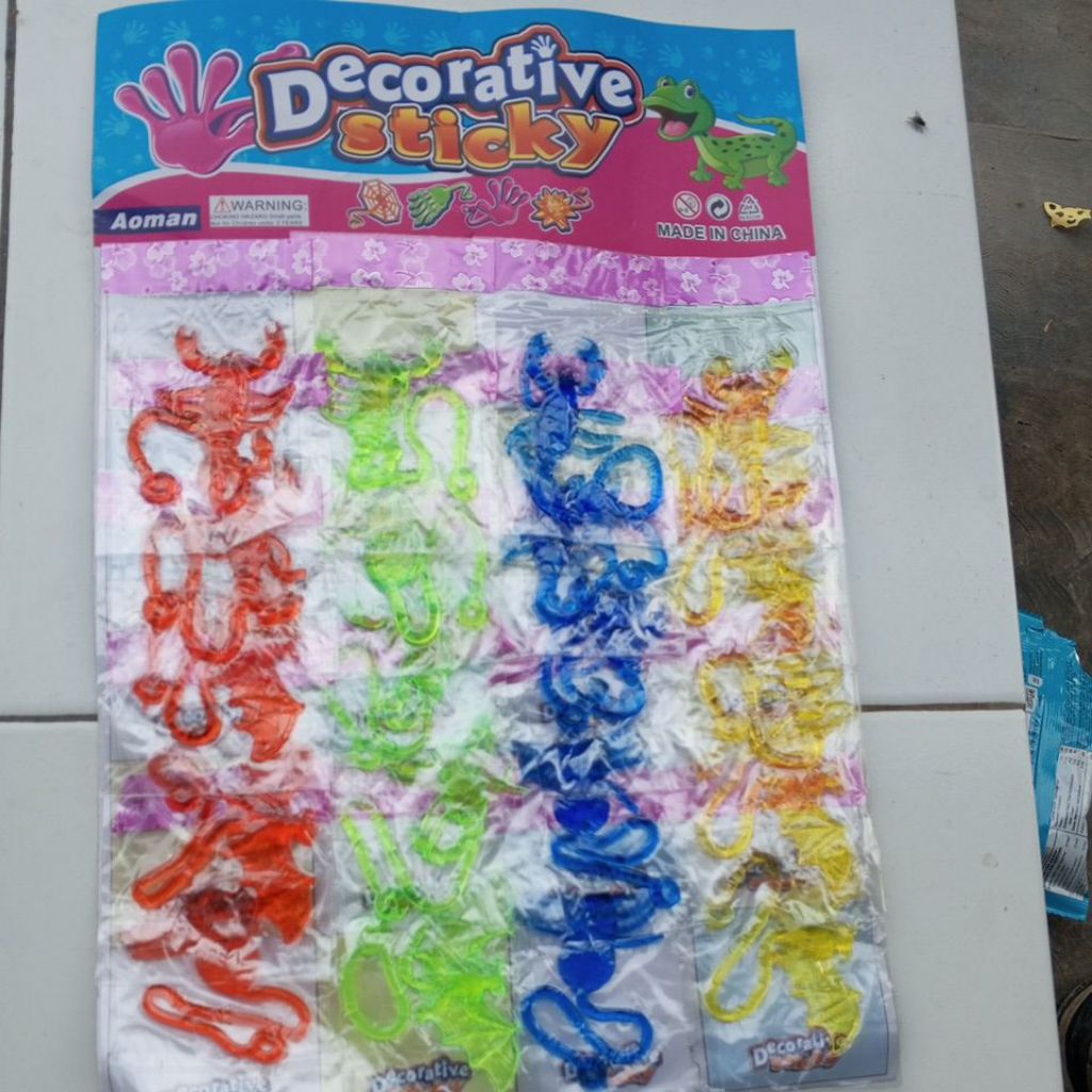 Jual mainan sticky bentuk binatang prank game 1 lembar isi 20 pcs ...