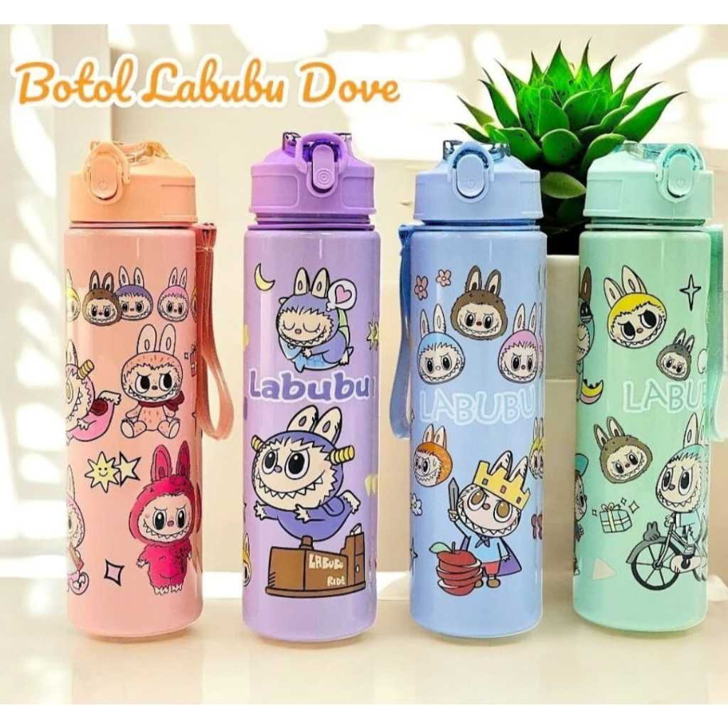 Jual Botol Minum LABUBU DOFF Anak Karakter Sanrio / Capybara 900 ML ...