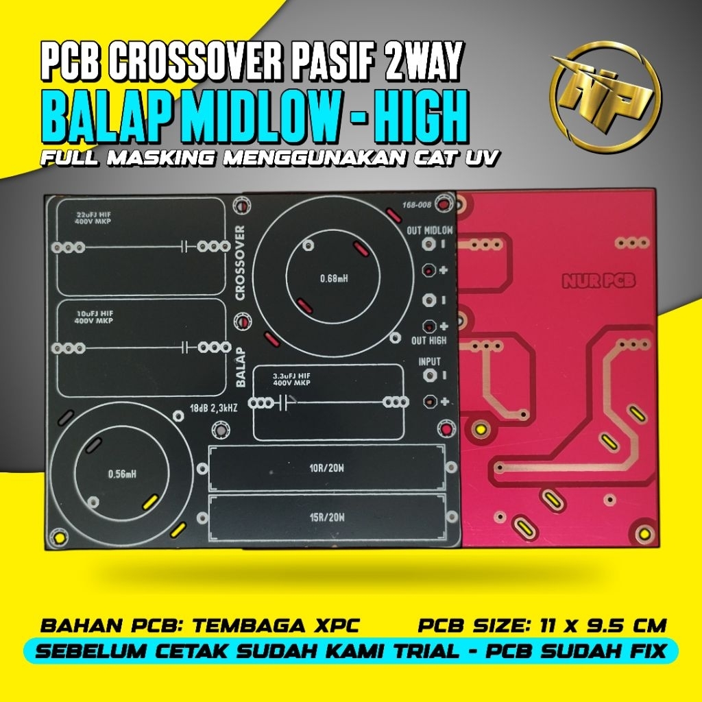 Jual NUR PCB - crossover pasif - pcb crossover pasif 2 way - crossover ...