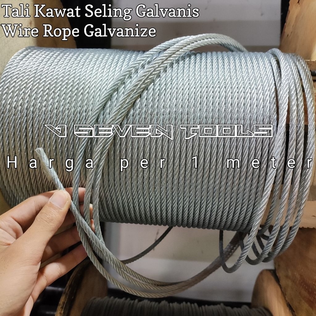 Jual Kabel Seling Baja Galvanis 2 3 4 mm Tali Seling Kawat Baja ...