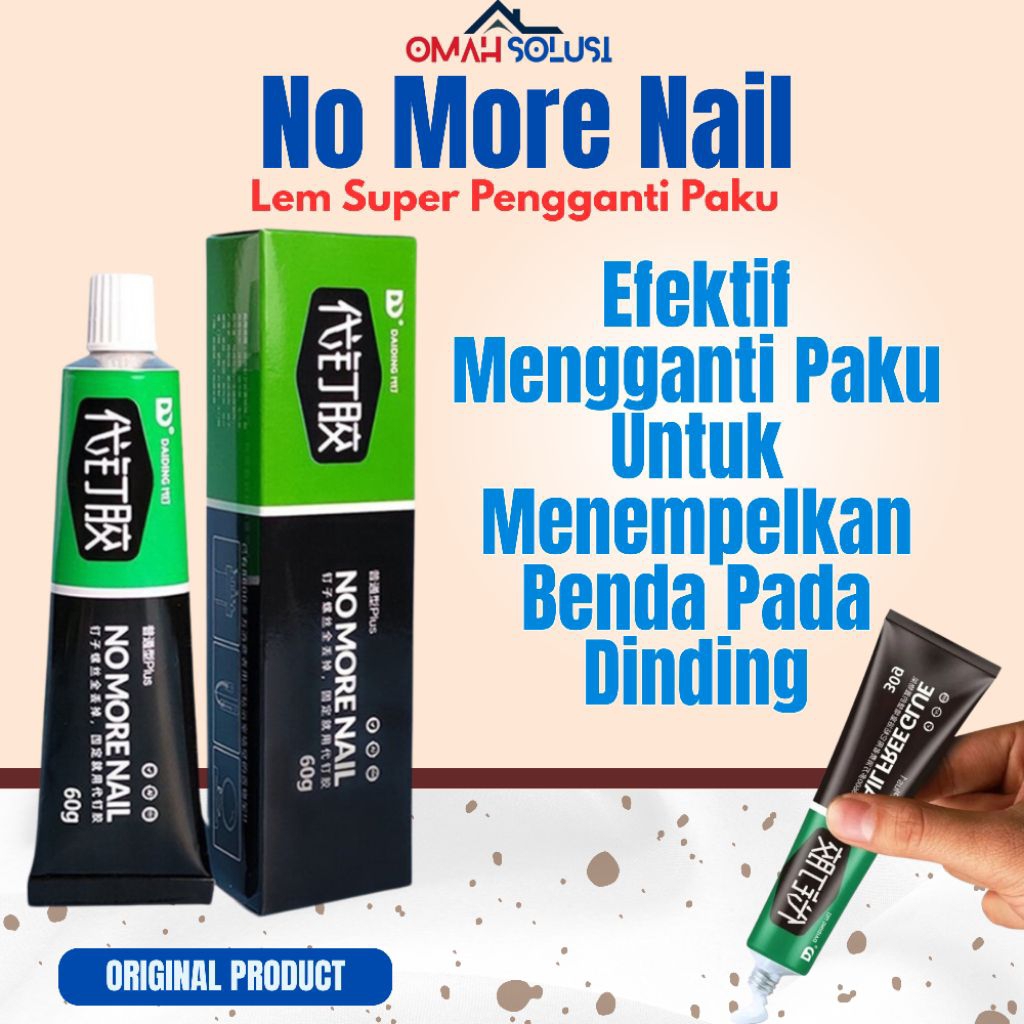 Jual Lem Super Perekat Serbaguna Pengganti Paku Dan Sekrup Original No More Nail | Shopee Indonesia